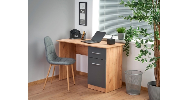 Psací stůl KULUBI, dub wotan/antracit | NEJLEVNEJSINABYTEK.CZ